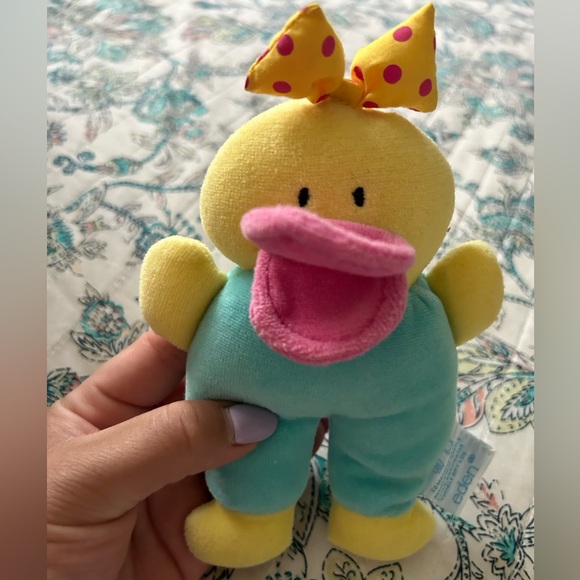 Eden | Toys | Vintage Eden Rare Pastel Colorful Duck Pink Pokadot Bow ...